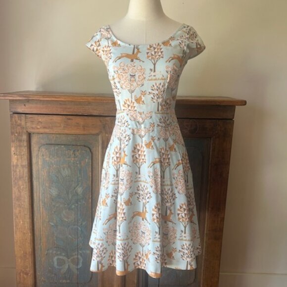 Retrolicious | Dresses | Retrolicious Fox Deer Owl Rabbit Forest Folk ...